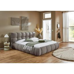 Polsterbett OTTO HOME, B:209cm H:99cm L:233cmgrau, 100% PES, Betten, "Sennor", gepolstertes Kopfteil und Rahmen, Bezug mit Melange-Effekt