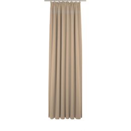 Vorhang WIRTH, B:150cm H:385cm, beige, Baumwolle, Leinen, Modal, Wohnzimmer, Gardinen, "Wiessee", nach Ma&szlig;