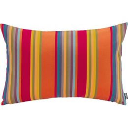 HOCK Dekokissen H.O.C.K., B:60cm H:40cm L:40cm, orange, Kunstfaser, Dekokissen_Sitzkissen_Kissenh&uuml;llen, "Yucatan", mit bunten Streifen, Kissenh&uuml;lle mit