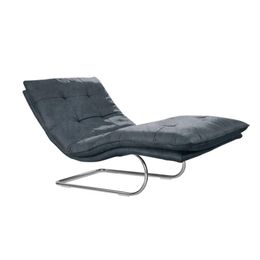 Relaxliege W.Schillig, B:95cm H:91cm T:170cm, blau, Longlife Xtra-Leder Z69: Das feinnarbige, gedeckte Softleder Z69 besticht durch seine