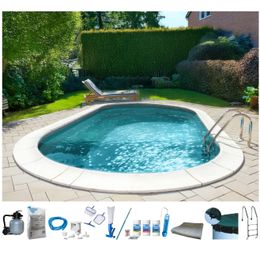 Ovalpool MY POOL BWT, B:360cm H:120cm L:737cm, grau, Schwimmbecken, "PREMIUM mit grauer Innenfolie", H&ouml;he 120 cm, in versch. Gr&ouml;&szlig;en erh&auml;ltlich