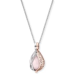Engelsrufer Damen Kette mit Anh&auml;nger "Himmelstr&auml;ne mit Lebensblume", XS, Silber 925 (Sterlingsilber), L: 50, rosa, Silber 925 (Sterlingsilber),