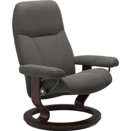 Relaxsessel stressless, B:72cm H:94cm T:70cm, grau, Leder BATICK: BATICK ist ein leicht korrigiertes, durchgef&auml;rbtes und genarbtes M&ouml;belleder, bei