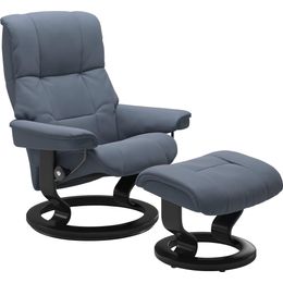 Relaxsessel stressless, B:79cm H:101cm T:73cm, blau, Leder BATICK: BATICK ist ein leicht korrigiertes, durchgef&auml;rbtes und genarbtes M&ouml;belleder, bei