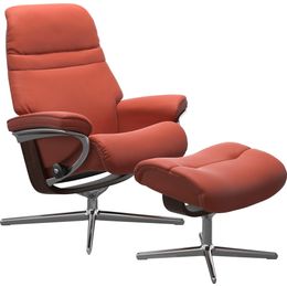 Relaxsessel stressless, B:83cm H:105cm T:74cm, braun, Wohnzimmer, Sessel, "Sunrise", mit Cross Base, Gr&ouml;&szlig;e S, M & L, Holzakzent Braun