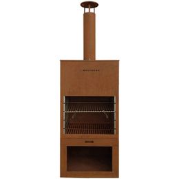 Grillkamin WESTMANN, B:41cm T:70cm, braun, Garten, Grills, "LG610", BxTxH: 41x70x229 cm