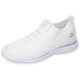 Damen Slip-On Sneaker, Dockers by Gerli, Gr. 39, wei&szlig;, Textil, Schuhe, Sneaker, Schlupfschuh, Freizeitschuh mit ultraleichter Sohle