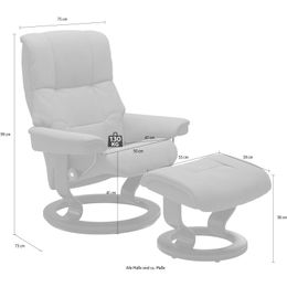 Relaxsessel stressless, B:75cm H:99cm T:73cm, blau, Leder BATICK: BATICK ist ein leicht korrigiertes, durchgef&auml;rbtes und genarbtes M&ouml;belleder, bei