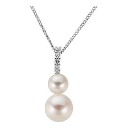 Firetti Damen Kettenanh&auml;nger "Schmuck Geschenk Gold 333 Halsschmuck Anh&auml;nger Fantasie", 0,05 P2 = erkennbare Einschl&uuml;sse, Diamanten Perlen Wei&szlig;gold