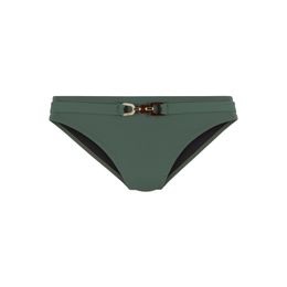 Lascana Damen Bikini-Hose "Yves", gr&uuml;n, Gr. 40, unifarben, Recycling-Polyamid, Badehosen, mit edlen Zierg&uuml;rtel