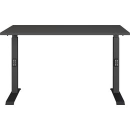 Schreibtisch Germania, B:120cm H:68cm T:80cm, grau, B&uuml;ro, Tische, "Lemont", Mechanisch h&ouml;henverstellbarer Schreibtisch