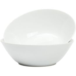 Retsch Arzberg Schale "Servierschale HEIKE WEISS 25 cm, Set 2-teilig, rund Porzellan", &Oslash; 25cm, wei&szlig;, Sch&uuml;sseln, Formsch&ouml;ne Servier- & Beilagenschalen