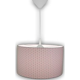 Niermann H&auml;ngeleuchte "Stoff-Pendelleuchte Herzen rosa/pink", 1, &Oslash; 35cm H: 17cm, 1 Stk., bunt, Wohnzimmer, Leuchten, Kinderzimmer, Kinderlampe