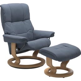 Relaxsessel stressless, B:75cm H:99cm T:73cm, blau, Leder BATICK: BATICK ist ein leicht korrigiertes, durchgef&auml;rbtes und genarbtes M&ouml;belleder, bei