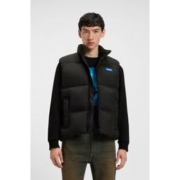 Hugo Herren Steppweste "Bodolino"schwarz001, Gr. M, unifarben, Web, Obermaterial: 100% Polyamid, Westen, Stehkragen, relaxed fit, wattiert