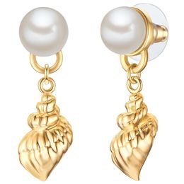 Paar Ohrh&auml;nger YOKOAMII "Set: Y93", gelbgold, Ohrringe, Damen, 33,9, mit Perle
