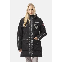 Cipo & Baxx CIPO & BAXX Damen Winterjacke "WM144", schwarz, Gr. M, unifarben, Stoff, 100% Nylon, Jacken, mit Zipper-Details