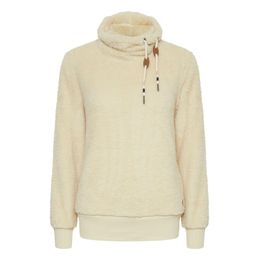 oxmo Damen Fleecepullover "Fleecepullover OXAnnika", wei&szlig;, Gr. L, Obermaterial: 100% Polyester PES., Pullover