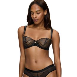 Triumph Damen Balconette-BH "Palina Sea Full of Stars", Gr. 70, schwarz, Microtouch, Obermaterial: 48% Polyester, 43% Polyamid, 9% Elasthan, BHs,