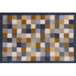 Fu&szlig;matte TURTLE MAT, B:40cm H:9mm L:60cmbunt, Obermaterial: 85% Baumwolle, 15% Viskose, Teppiche, "und L&auml;ufer Neutral Squares"