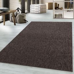 Teppich, B:80cm H:6mm L:150cm, braun, Ayyildiz Teppiche, Polypropylen, Flur, Teppiche, "Nizza 1800 Kurzflorteppich", pflegeleicht, leicht melierter