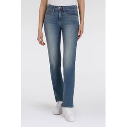 Levi's LEVI'S Damen Gerade Jeans "314 Shaping Straight", blau, Gr. 28, Denim/Jeans, Obermaterial: 80% Baumwolle, 14% Polyester, 6% Elasthan, Jeans, mit