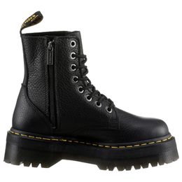 Dr. Martens Damen Schn&uuml;rboots "Jadon", Gr. 48, schwarz, Leder, Schuhe, Festival, Plateauboots, Stiefelette mit typischer Ziernaht