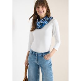 Cecil Damen Loopuniversal blau, gemustert, Stoff, 100% Modal, Modet&uuml;cher, aus Modal