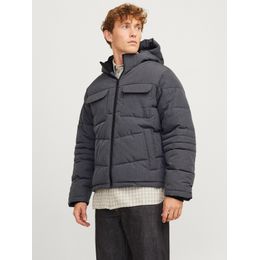 Jack & Jones JACK & JONES Herren Steppjacke "JJBUILD PUFFER JACKET", grau, Gr. M, meliert, Web, Obermaterial: 100% Polyester, Jacken