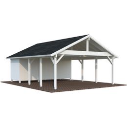 Doppelcarport Palmakowei&szlig;, wei&szlig;, Carports, "Robert mit Ger&auml;teraum"