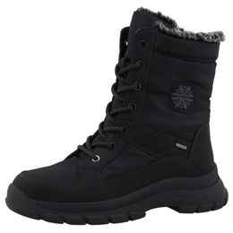 Romika Damen Winterboots, Gr. 37schwarz, Lederimitat, Schuhe, Schn&uuml;rboot, Snowboot mit Warmfutter