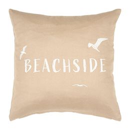 Dekokissen Pad, B:45cm L:45cm, beige, Baumwolle, Dekokissen_Sitzkissen_Kissenh&uuml;llen, "BEACHSIDE", Made in Europe, Kissenh&uuml;lle ohne F&uuml;llung, 1 St&uuml;ck