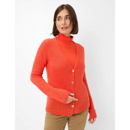 Brax Damen Cardigan "Style Strickjacke"orange, Gr. 36, Strick, 44% Polyamid, 28% Alpaka, 28% Wolle, Strickjacken
