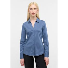 Eterna Damen Hemdbluse "FITTED"indigo, Gr. 44, 100% Baumwolle, Blusen, EASY IRON (b&uuml;gelleicht)