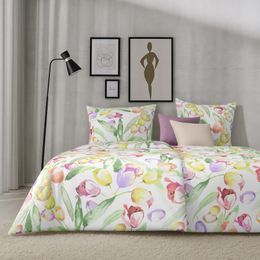 Bettw&auml;sche Apelt, bunt, Satin, Obermaterial: 100% Baumwolle, Bettw&auml;sche, "Tulip", Bettw&auml;sche-Set mit Rei&szlig;verschluss, Baumwoll-Satin, Digitaldruck