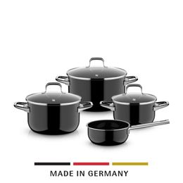WMF Topf-Set "Fusiontec Essential Pro", schwarz, T&ouml;pfe, kratzfeste Oberfl&auml;che, w&auml;rmereduzierende Hohlgriffe, Made in Germany