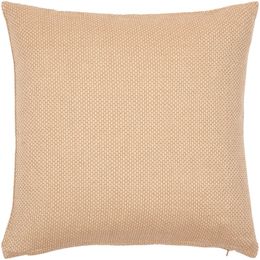 Dekokissen Pad, B:50cm L:50cm, beige, Obermaterial: 100% Baumwolle, Dekokissen_Sitzkissen_Kissenh&uuml;llen, "CANE", Made in Europe, Kissenh&uuml;lle ohne