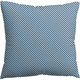 Kissenbezug Schlafgut, B:80cm L:80cm, blau, Mako-Satin, Obermaterial: 100% Baumwolle, Kissenbez&uuml;ge, "Premium Kissenbezug Woven Fade Satin (1 St)",