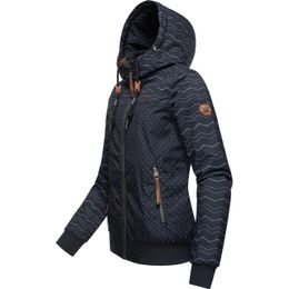 Ragwear Damen Winterjacke "Nuggie Zig Zag Intl.", blau, Gr. XL, Obermaterial: 100% Polyester. Innenfutter: 100% Polyester. Wattierung: 100%