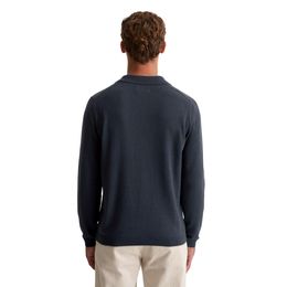 Marc O'Polo MARC O'POLO Herren Strickpullover, blau, Gr. S, Strick, Obermaterial: 54% Baumwolle, 29% Schurwolle, 17% Polyamid, Pullover, Polokragen, Regular fit,