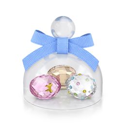 Swarovski Osterei "Kristallfigur Sammelfigur IDYLLIA BELL JAR EASTER EGGS", B/H/T: 7,5cmkristallwei&szlig;, rosa, gelb, braun, blau, gr&uuml;n, Baumwolle,