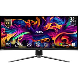 MSI Curved-OLED-Monitor "MAG 341CQP QD-OLED", B:81,2cm H:36,1cm T:13cm, schwarz, Monitore