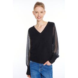 Haily's HAILY&rsquo;S Damen Strickpullover "LS P VK Xa44ra", schwarz, Gr. XXL, unifarben, Strick, Obermaterial: 65% Polyester, 19% Polyacryl, 13% Polyamid, 3%