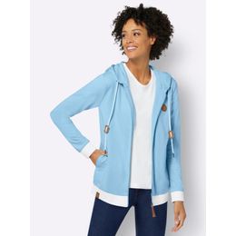WITT Damen Shirtjacke mit Kontrast-Details, aqua, Gr&ouml;&szlig;e 38