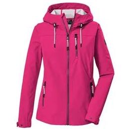 Softshelljacke "GS 111 WMN SFTSHLL JCKT", Damen, Gr. 40, pink, Oberseite: 100% Polyester;R&uuml;ckseite: 100% Polyester;Futter: 100% Polyester, G.I.G.A. DX BY KILLTEC, Jacken Softshelljacke, Atmungsaktive, wasserabweisende Damenjacke mit verstellbarer Kapuze