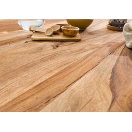 Baumtisch Sheesham 220x100x79 natur sandgestrahlt / Mikado-Beine anthrazit matt FREEFORM 5