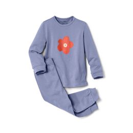 Tchibo - Kleinkind-Pyjama - M&auml;dchen - Gr. 134/140 - orange/print