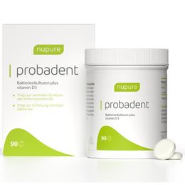nupure Probadent 90 - 6 Mrd. KBE f&uuml;r die Mundflora und Vitamin D3 f&uuml;r starke Z&auml;hne. Mundgeruch loswerden & Mundhygiene aufbauen, 2 Packungen