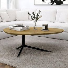 Pharao24.de Couchtisch Designercouchtisch aus Massivholz mit Dreifu&szlig;gestell