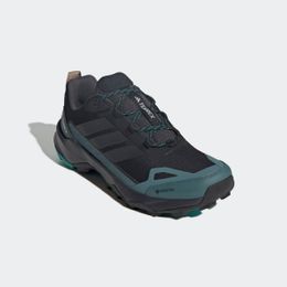 Wanderschuh adidas terrex "TERREX SKYCHASER AX5 GORE-TEX", Herren, Gr. 47, core schwarz, carbon, pure teal, Synthetik, Textil, Schuhe Wanderschuh, wasserdicht dank Gore-Tex Membrane